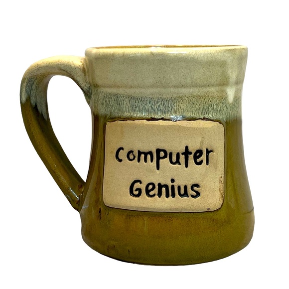 Dining | Computer Genius Dipped Glaze Pottery Coffee Tea Mug Beige ...